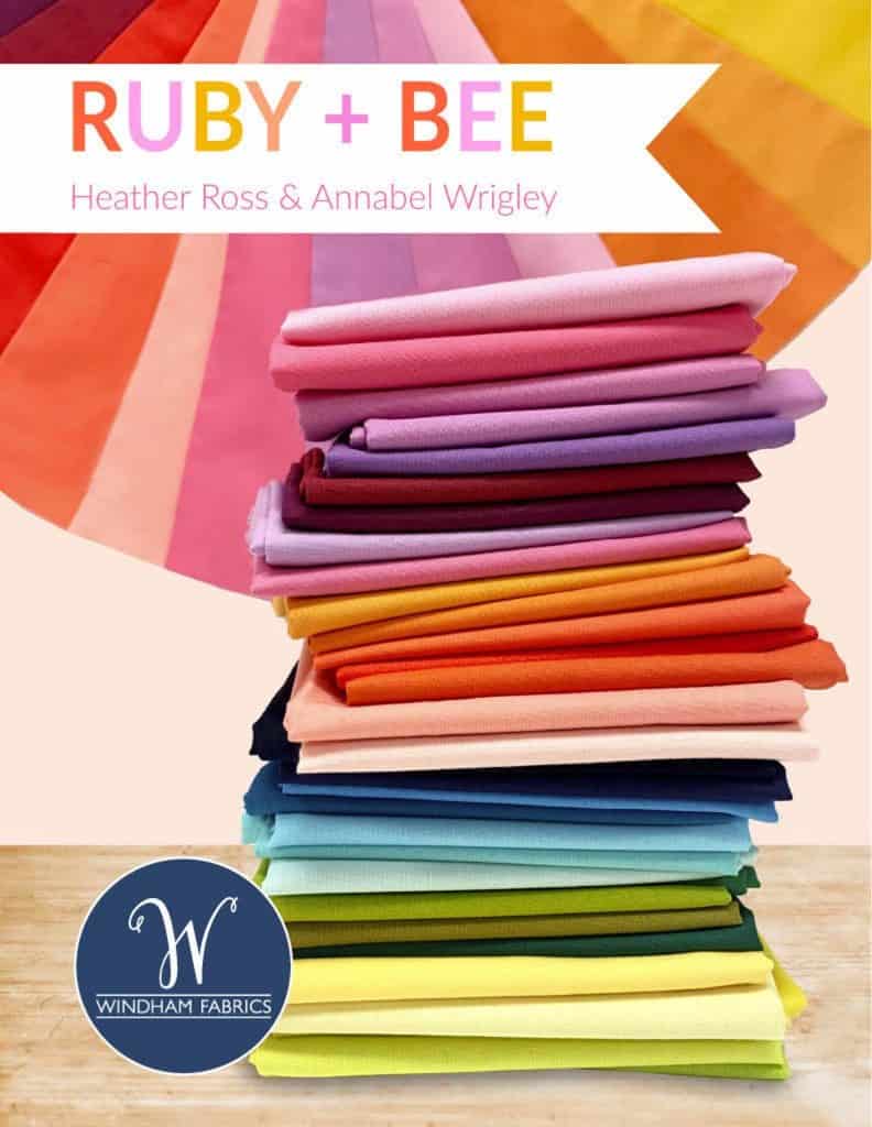 Windham - Ruby + Bee Solids - Set 11 (6 Fat Quarter) - Das Mach Ich Nachts