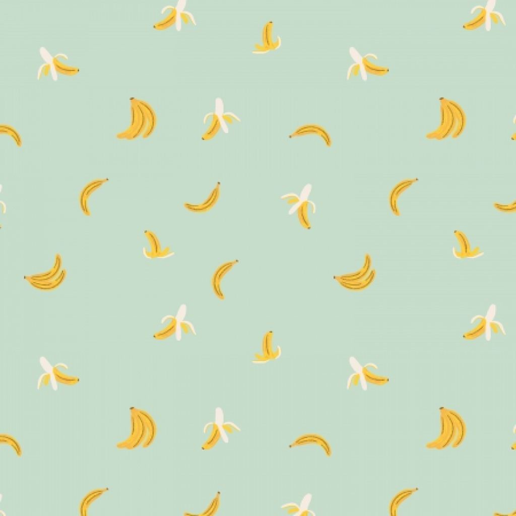 Rifle Paper Co. - Orchard - Bananas in Mint Metallic - Reststück 200cm ...