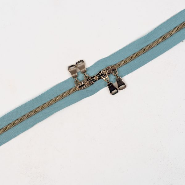 Premium Reißverschlüsse - 120cm - Sage/Salbei in Light Gold - Das Mach ...